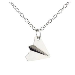 Accessories | Fashion Paper Airplane Pendant Necklace | Poshmark